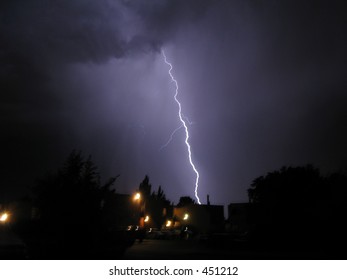 Lightning Strike Behind Building Stock Photo 451212 | Shutterstock