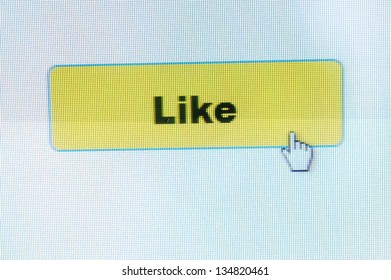 Like Button Mouse Cursor On Computer Stock Photo 134820461 | Shutterstock
