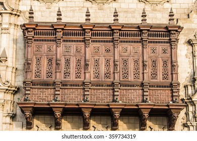 Famous Wooden Balconies Unesco Lima Peru Stock Photo 371909662 ...