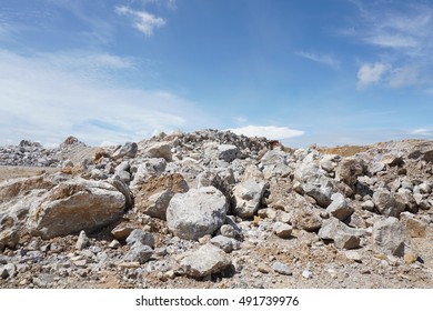 Excavation Pile Demolition Debris Sky Clouds Stock Photo 55209835 ...