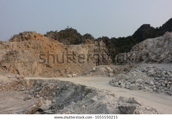 Limestone Mining Quarry Stock Photo (Edit Now) 1055550215