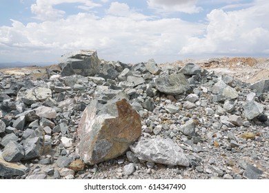 Quarrying On Limestone Mountain Stock Photo (Edit Now) 629838509