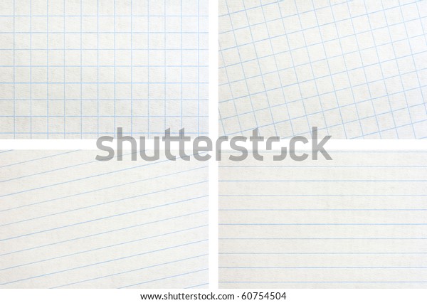 Lined Squared Paper Texture Set Stock Photo 60754504 | Shutterstock
