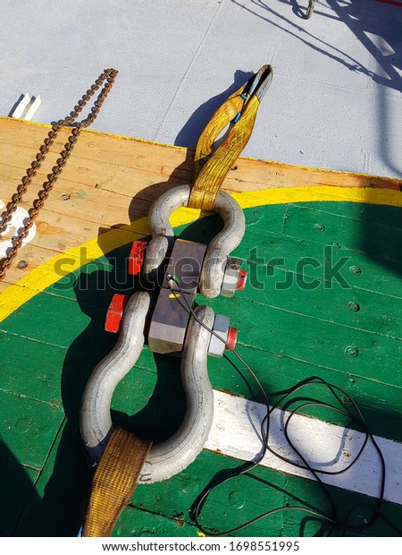 Load Cell Two Shackles Web Slings Stock Photo 1698551995 | Shutterstock
