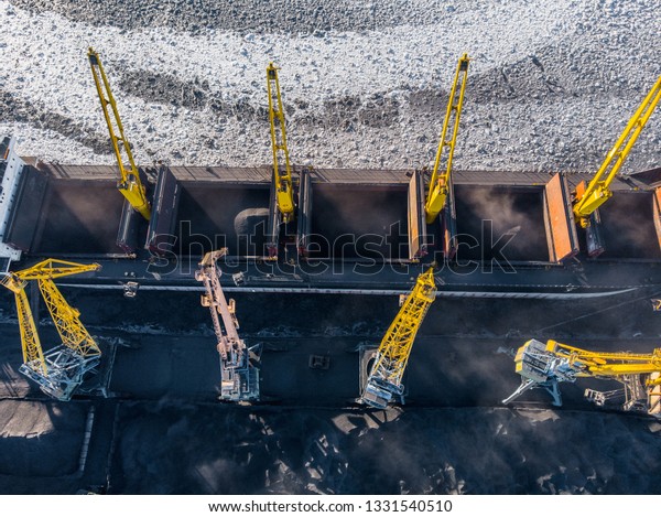 Loading Coal Mining Port On Cargo Stock Photo 1331540510 | Shutterstock