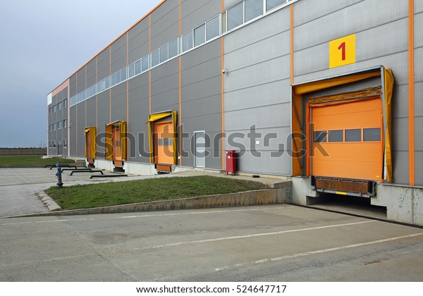 Loading Docks Distribution Warehouse Stock Photo (Edit Now) 524647717