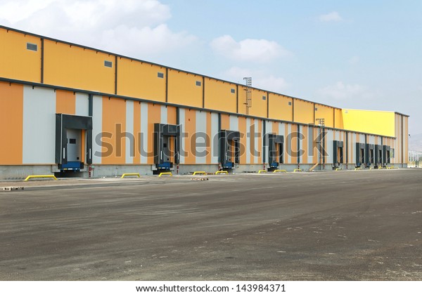Loading Docks Trucks Distribution Warehouse Stock Photo 143984371 ...