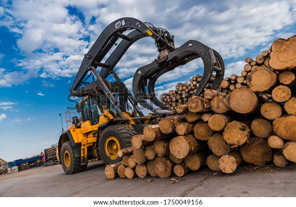 Loading Equipment Logging Log Loader Timber Stock Photo (Edit Now ...