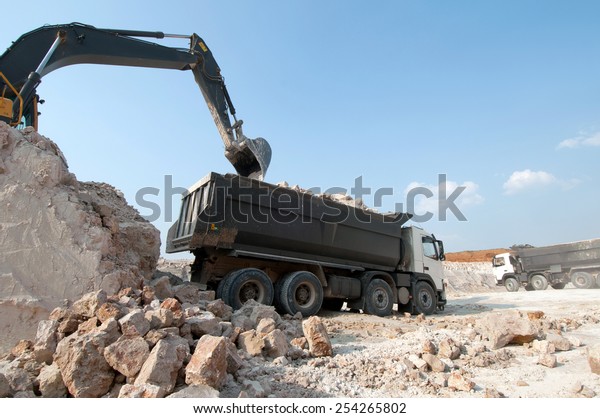 Loading Large Lorry Building Material Stock Photo (Edit Now) 254265802