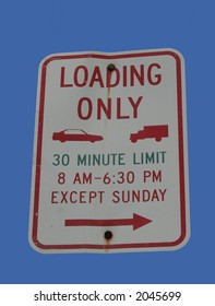Loading Only Sign Stock Photo 2045699 | Shutterstock