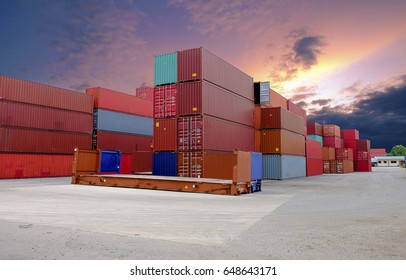 Transportation Logistics International Container Cargo Shipping Stock ...