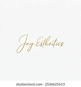 Logo Jay Esthetics Cursive Plain Gold AI-generated image 2536631145 ...