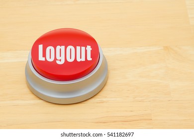 Logout Red Push Button Red Silver Stock Photo 541182697 | Shutterstock