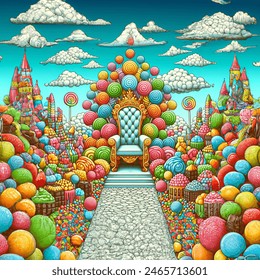 Candyland Jungle Theme Background AI-generated image 2529115519 ...