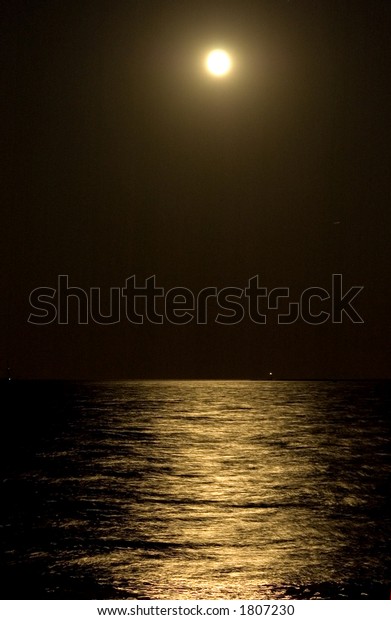 Long Exposure Moon Path Creates On Stock Photo 1807230 | Shutterstock