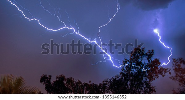 Long Lightning Bolt Stock Photo 1355146352 | Shutterstock