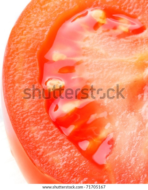 Longitudinal Section Tomato Macro Snapshot Stock Photo (Edit Now) 71705167