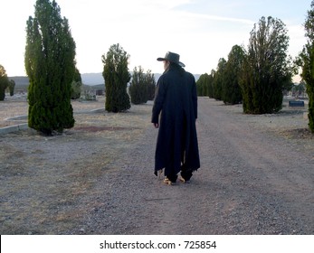 Lonly Man Walking Down Path Stock Photo (Edit Now) 725854