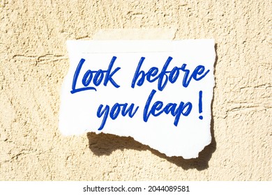 38 Look Before You Leap Images, Stock Photos & Vectors | Shutterstock