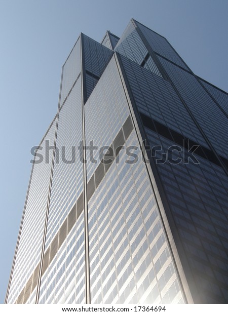 Looking Iconic Sears Tower Skyscraper On Stock Photo 17364694 ...