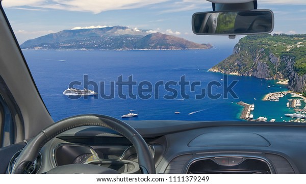 Looking Through Car Windshield View Beautiful Stock Photo (Edit Now ...