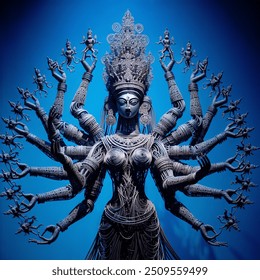 Kali Maa Made Gi Wire Blue imagem gerada por IA 2537893949 | Shutterstock
