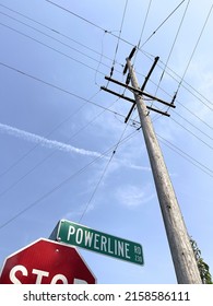 Low Angle Utility Pole Warning Sign Stock Photo 2158586111 | Shutterstock