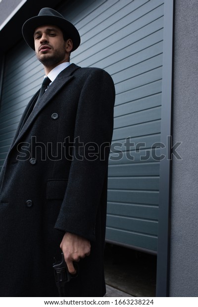 Low Angle View Gangster Gun Looking Stock Photo 1663238224 | Shutterstock