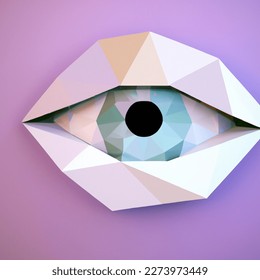 Low Poly 3d Image Global Eye AI-generated image 2359172655 | Shutterstock