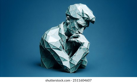 Low Poly 3d Image Depression AI-generated image 2431686825 | Shutterstock