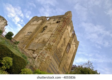 Lowangle Angled View Keep Ancient Castle Stock Photo 4055836 | Shutterstock