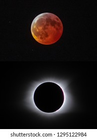 Lunarsolar Eclipse Collage Stock Photo 1295122984 | Shutterstock