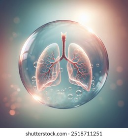 Fluffy 3d Image Lungs Protected Bubble AI-generated image 2441368231 ...