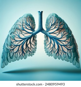 Metallic 3d Image Image Human Lungs AI-generated image 2455303767 ...