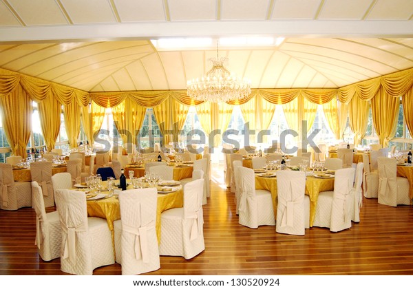 Luxury Wedding Function Venue Interior Tables Stock Photo 130520924 ...