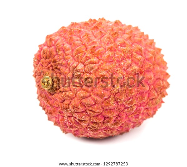 Lychee Fruit Shell On White Background Stock Photo 1292787253 ...