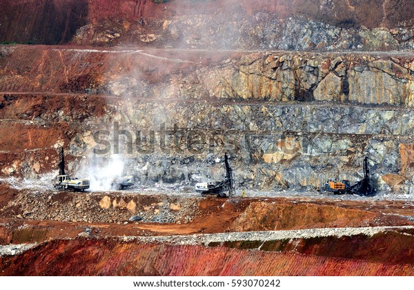 Machine Drilling Blasting Mining Stock Photo 593070242 | Shutterstock