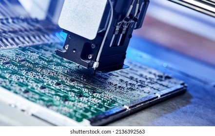 Machine Robot Production Computer Boards Electronic Stock Photo ...