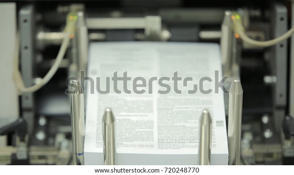Machine Working Printing House Polygraph Industry Stock Photo 720248770 ...