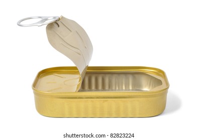 Macro Empty Fish Can Isolated On Stock Photo 82823224 | Shutterstock