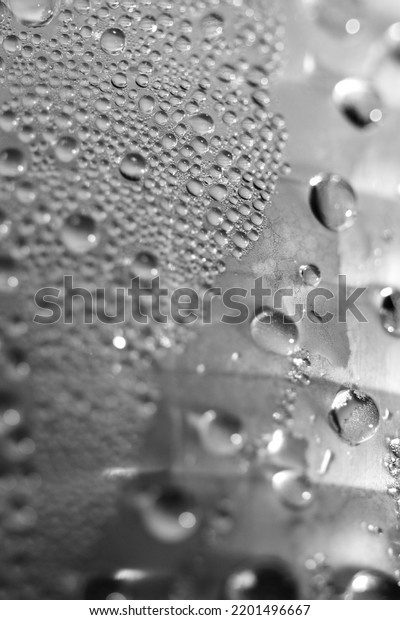 Macro Texture Condensation Ice Cube Plastic Stock Photo 2201496667 ...