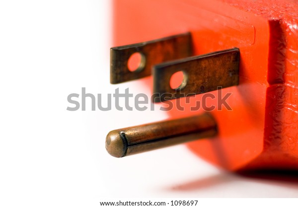 Macro Three Prong Electrical Plug Shallow Stock Photo 1098697 ...