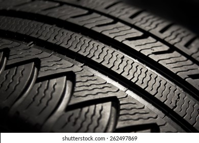 Macro View On Pattern Car Tire Stock Photo (Edit Now) 262497869