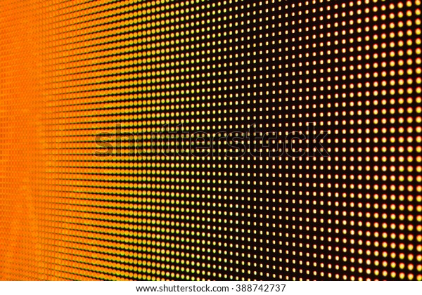 Macro View Orange Led Screen Display Stock Photo (Edit Now) 388742737
