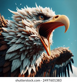 「Hawk Paint Open Mouth」のAI生成画像、2481123197 | Shutterstock