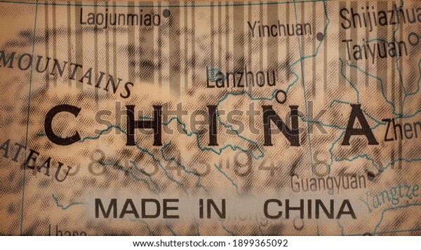 Made China Bar Code Map Background Stock Photo 1899365092 | Shutterstock
