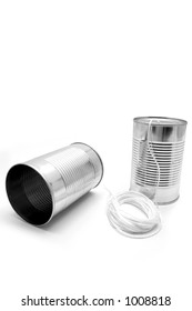 Made Tin Cans String Stock Photo (Edit Now) 1008818