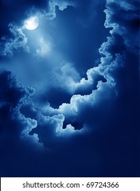 4,821 Night Sky Moon Clouds Magical Stock Photos, Images & Photography ...