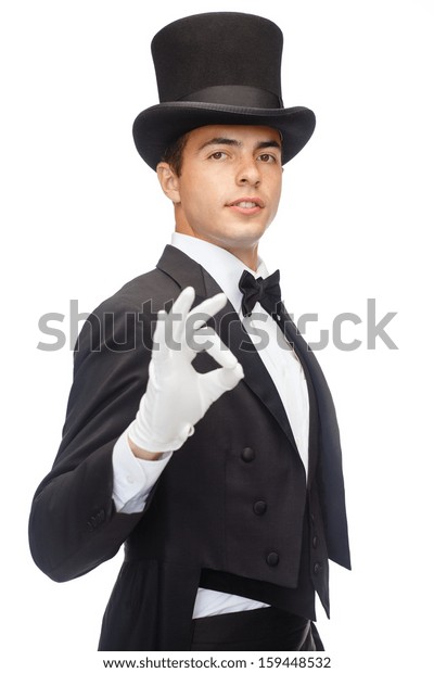 Magic Performance Circus Show Concept Magician Stock Photo 159448532 ...