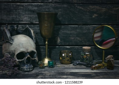 Magic Table Concept Background Witchcraft Stock Photo 1211588239 ...